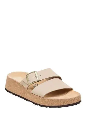 BIRKENSTOCK Almina Leather Sandals - Beige