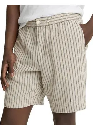 Vince Ballstone Stripe Shorts - Parchment/coastal Stripe