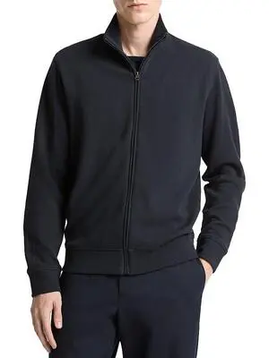 VINCE Pique Full Zip Sweatshirt