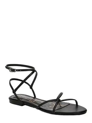 Sam Edelman Ellina Strappy Sandals - Black Leather