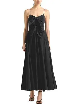 Derek Lam 10 Crosby Unity Poplin Tie Front Dress - Black