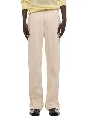 Helmut Lang Relaxed Fit Crushed Pants - Muslin
