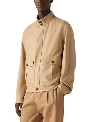 Zegna Oasi Cashmere Elements Blouson Jacket - Beige