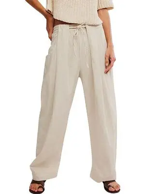 Free People Chambers Laid Back Pull On Pants - Summer Sand