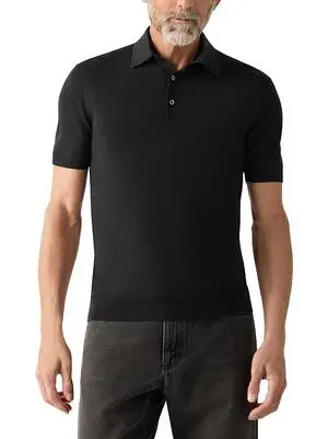 Zegna 15milmil15 Wool Polo Shirt - Black