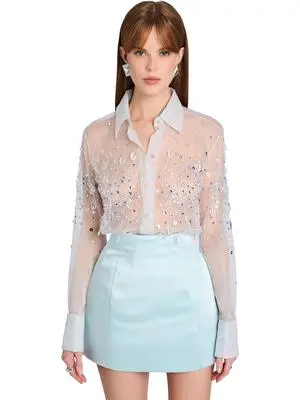 Retrofete Eugenia Embellished Blouse - Seychelles