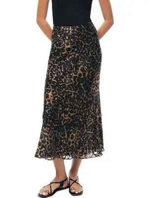 NOCTURNE Printed Leopard Midi Skirt - Multi-colored