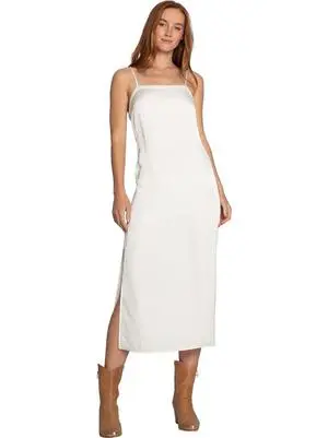 BELLE & BLOOM Smoke And Mirror Midi Slip Dress - White