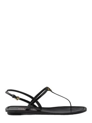 Prada Patent Leather Sandals - Black