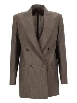 Max Mara Striped Blazer - Brown