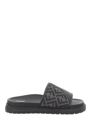 Fendi Diagonal Sandals - Black