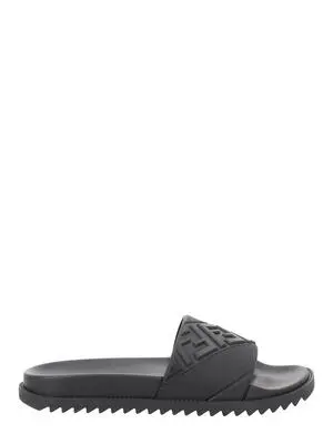 Fendi Logo Slides - Black