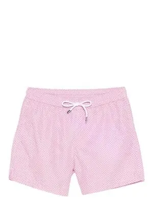 Fedeli Printed Swim Shorts - Pink