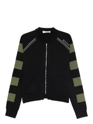 KIKO KOSTADINOV Striped Zip Up Cardigan - Black