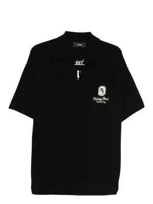 Amiri Logo-embroidery Polo Shirt - Black