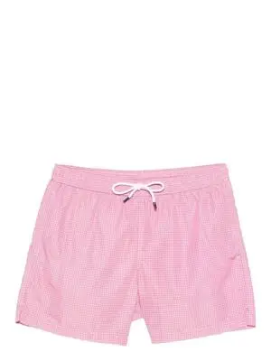 Fedeli Printed Swim Shorts - Pink
