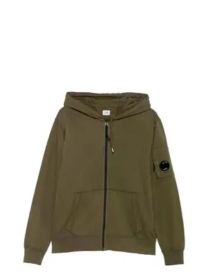 C.P. COMPANY Zip-up Kangaroo-pocket Hooded - Green