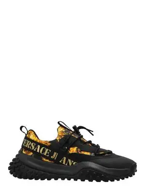 Versace Pattern Lace-up Sneakers - Black