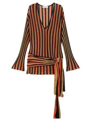 Blumarine Striped Mini Dress - Black
