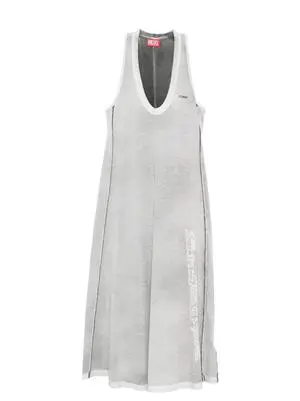 DIESEL® Printed A-line Midi Dress - Grey