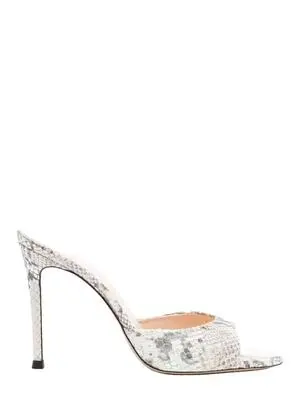 Roberto Festa Ramas Snakeskin Sandals - Neutrals