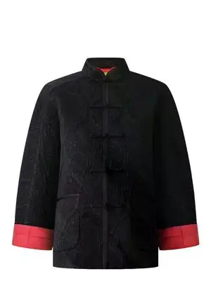 Shanghai Tang Wool-blend Textured Jacket - Black