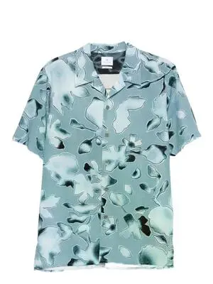 Paul Smith Floral Button Shirt - Blue