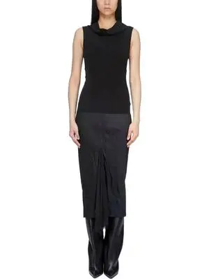 Rick Owens Temple Panelled Dress - Black