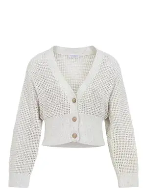 BRUNELLO CUCINELLI Brunello Cucinelli Button V-Neck Cotton Cardigan