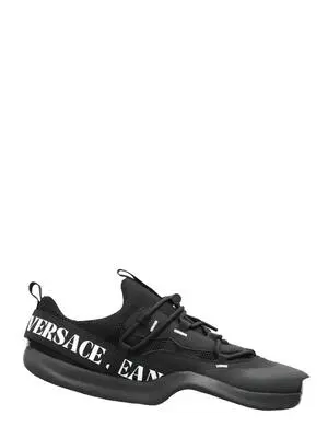 Versace Lettering Sneakers - Black