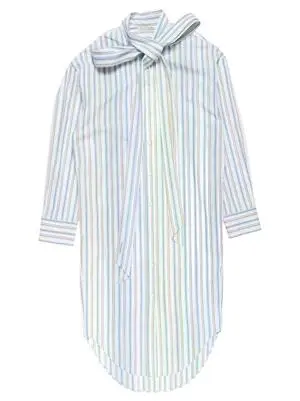 Acne Studios Striped-pattern Midi Dress - Blue