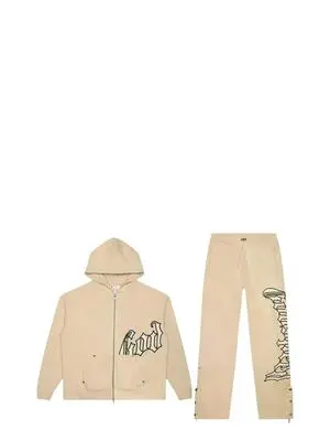 GODSPEED Stripe-trim Jersey Tracksuit - Neutrals