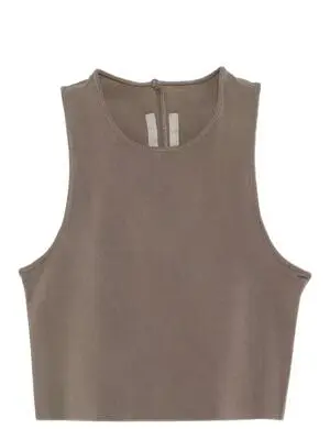 Rick Owens Cropped Tank Top - Grey