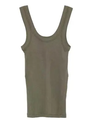 Rag & Bone Ribbed Costine Tank Top - Green