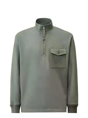 C.P. COMPANY Zip-fastening Chest-pocket Sweatshirt - Green