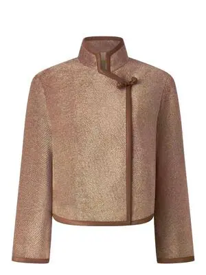 Shanghai Tang Textured Jacket - Brown