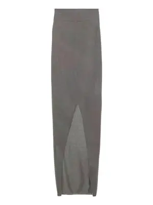 Rick Owens Pillar Back-split Maxi Skirt - Grey