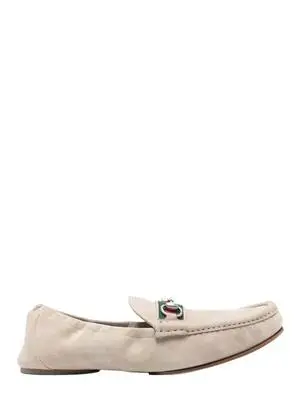 Gucci Horsebit Leather Loafers - Neutrals