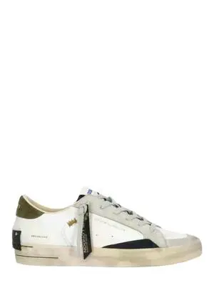 CRIME LONDON Sk8 Deluxe Leather Sneakers - White