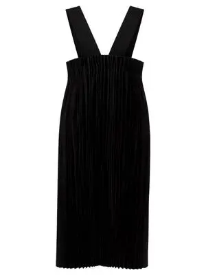 Comme Des Garçons Pleated Midi Dress - Black