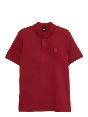 BOSS Buttoned Patch Polo Shirt - Red