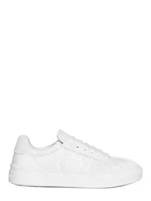 FERRAGAMO Gancini Leather Sneakers - White