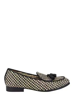 POLLINI Viktoria Belgian Patterned Loafers - Black