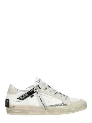 CRIME LONDON Sk8 Deluxe Glitter Sneakers - White