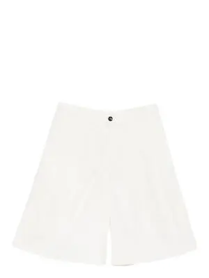 NINE:INTHE:MORNING Pleated Wide-leg Shorts - Neutrals