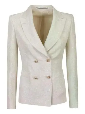 Tagliatore Embellished Double-breasted Blazer - Neutrals