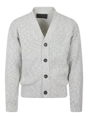 Tagliatore V-neck Cardigan - Grey