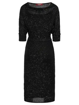 Max Mara Sequin-embellished Midi Dress - Black