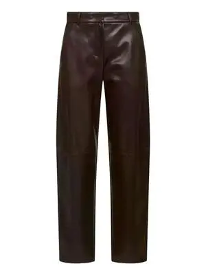 Max Mara Logo Patch Trousers - Brown