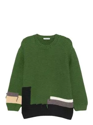 You Must Create Patch-detail Sweater - Green